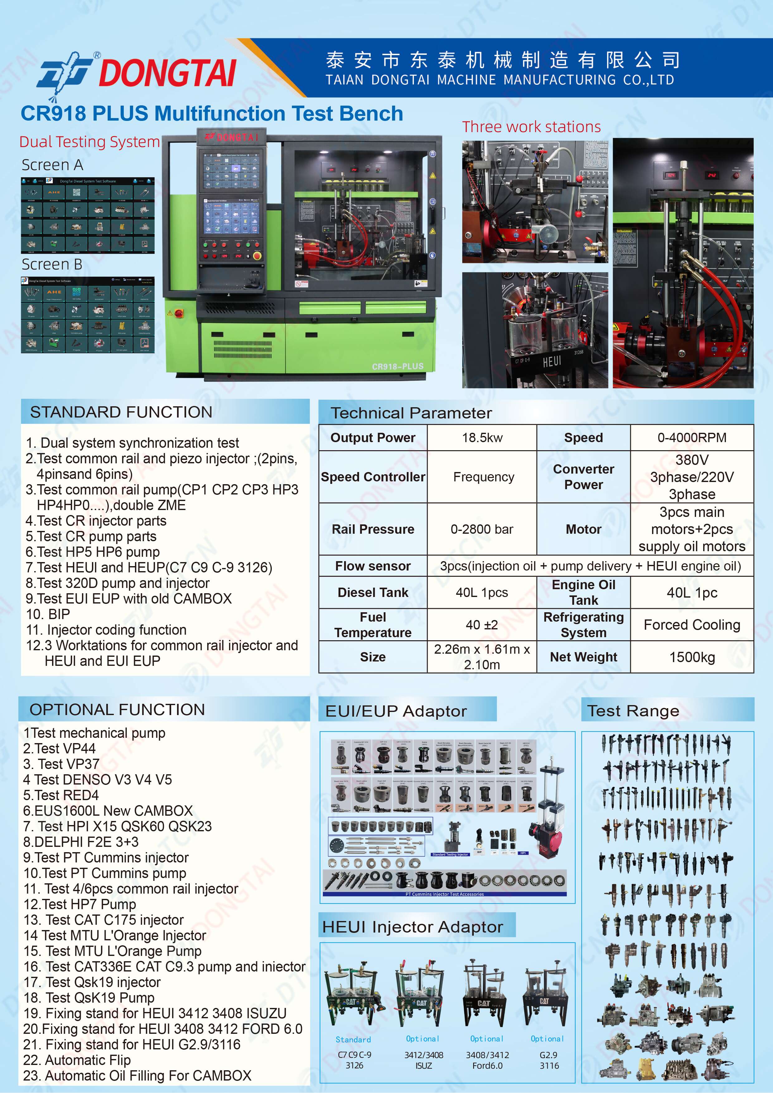 China CR918 PLUS MULTIFUNCTIONAL TEST BENCH Manufacturer and Supplier ...